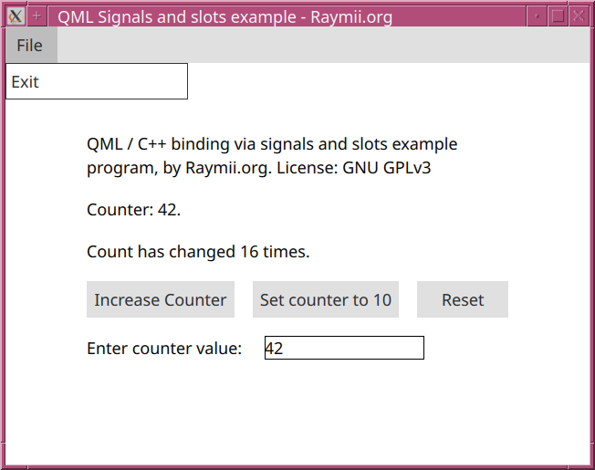 GitHub RaymiiOrg qml cpp signal example